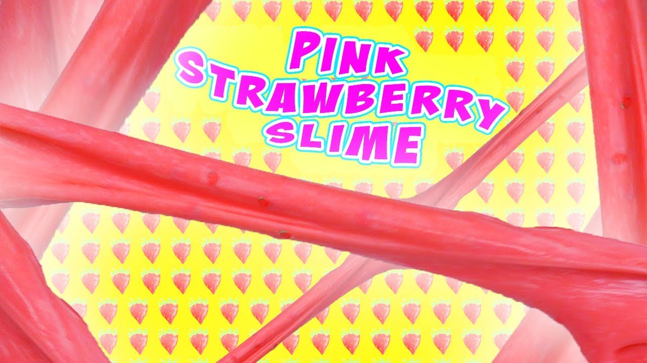 DIY Fluffy Strawberry Slime! Pink Slime Recipe - YouTube