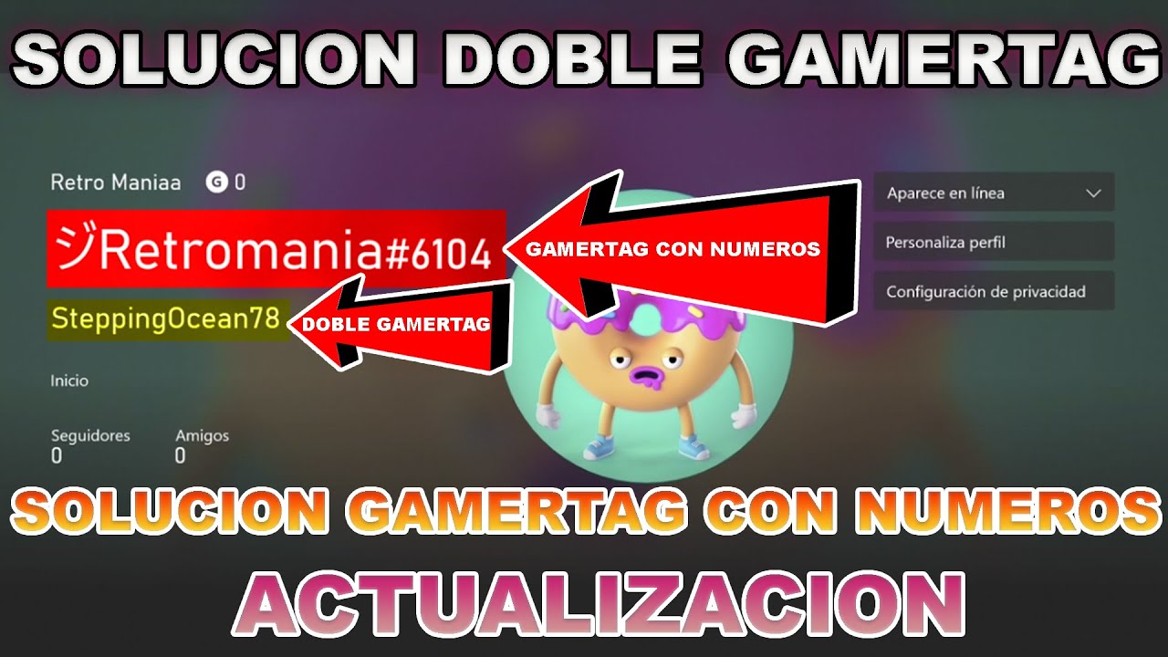 SOLUCION DOBLE GAMERTAG Y GAMERTAG CON NUMEROS - YouTube