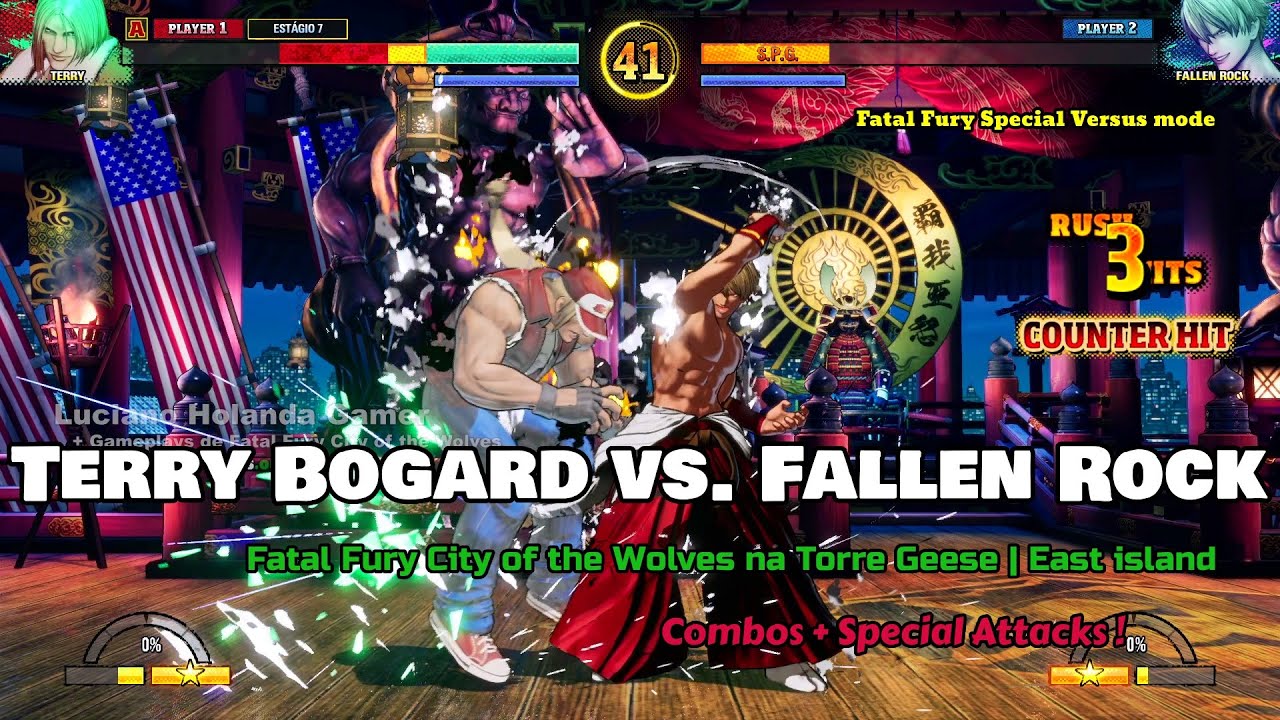 Terry Bogard vs. Fallen Rock na Torre Geese [ Special Attacks ! ] Fatal ...