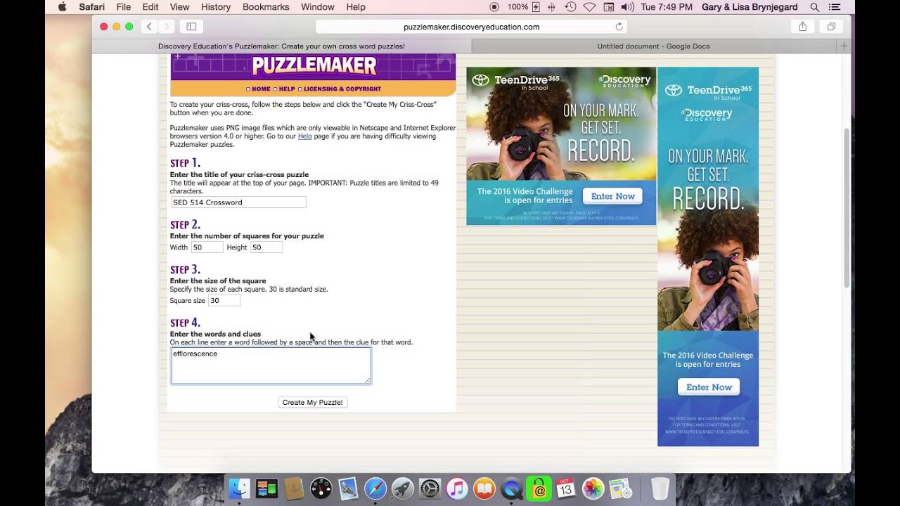 SED 514 Instructional Video - Puzzlemaker - YouTube