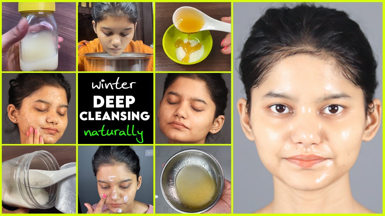 5-Step DEEP CLEANSING at Home NATURALLY | Get GLOWING SMOOTH SKIN ...