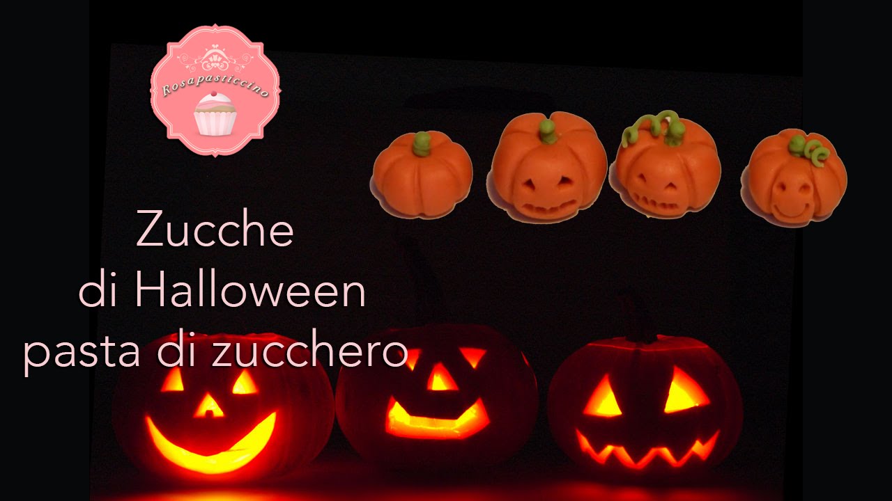 zucche di Halloween pasta di zucchero by Rosapasticcino - YouTube