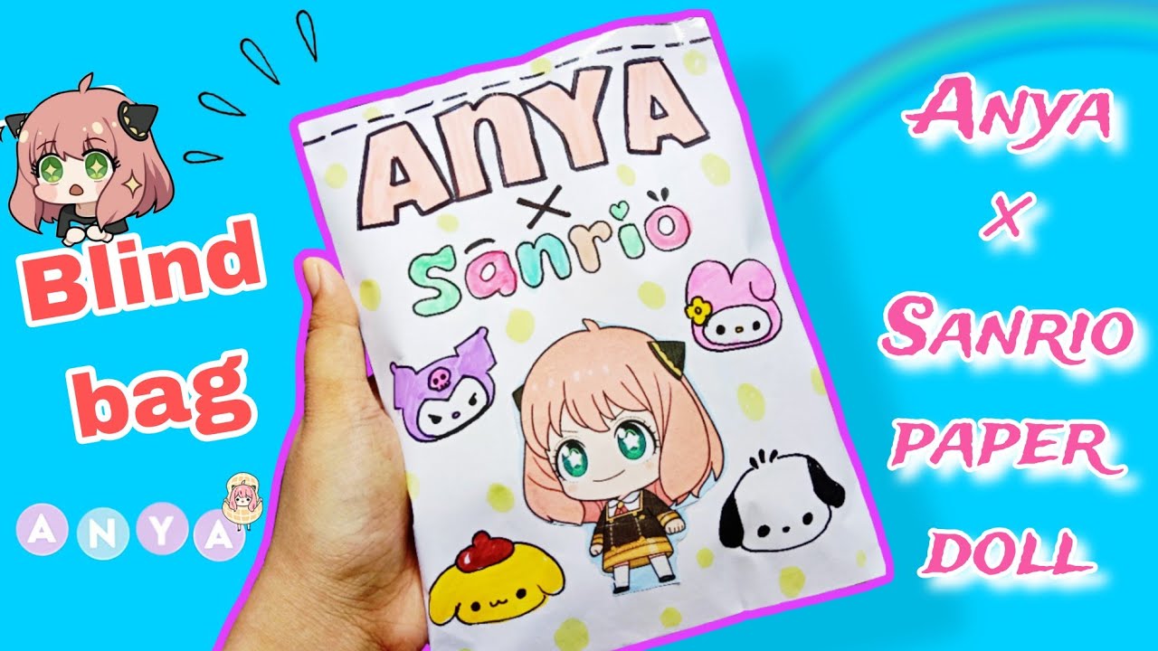 paper diy ☺️ Anya × Sanrio paper doll/Blind bag paper/ASMR - YouTube