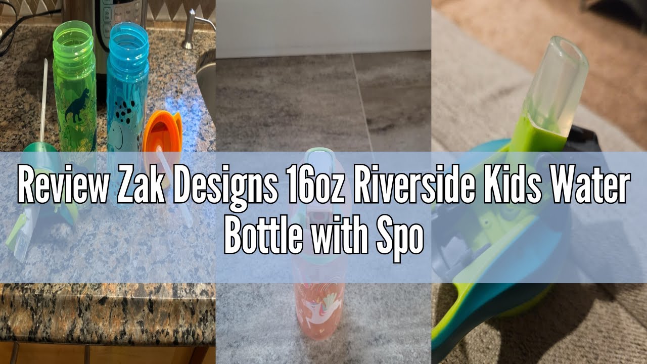 Review Zak Designs 16oz Riverside Kids Water Bottle with Spout Cover ...