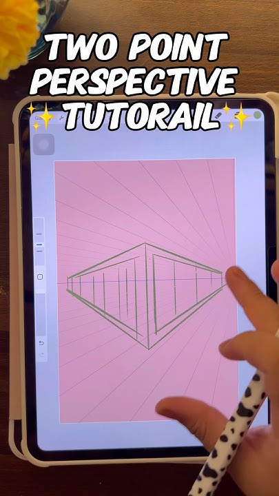 Two point perspective drawing tutorial #shorts #procreate # ...