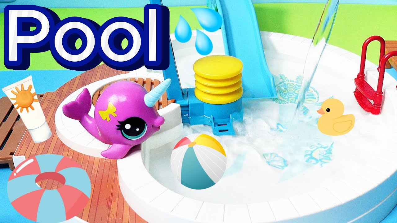 Littlest Pet Shop Toy Swimming Pool! - YouTube