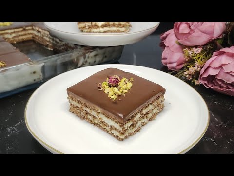 FIRIN YOK ❗İPEK GİBİ KREMASIYLA, Yumuşacık Kolay Yaş Pasta Tarifi 💯