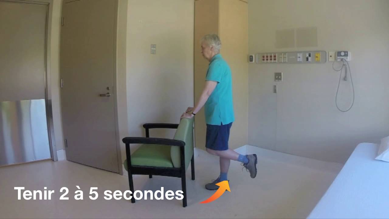 Flexion du genou debout - YouTube