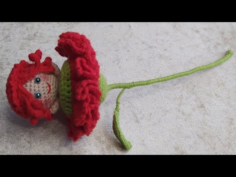 AMİGURUMİ SÜRPRİZLİ KARANFİL ÇİÇEĞİ #part 1/#Suprıse carnation flower