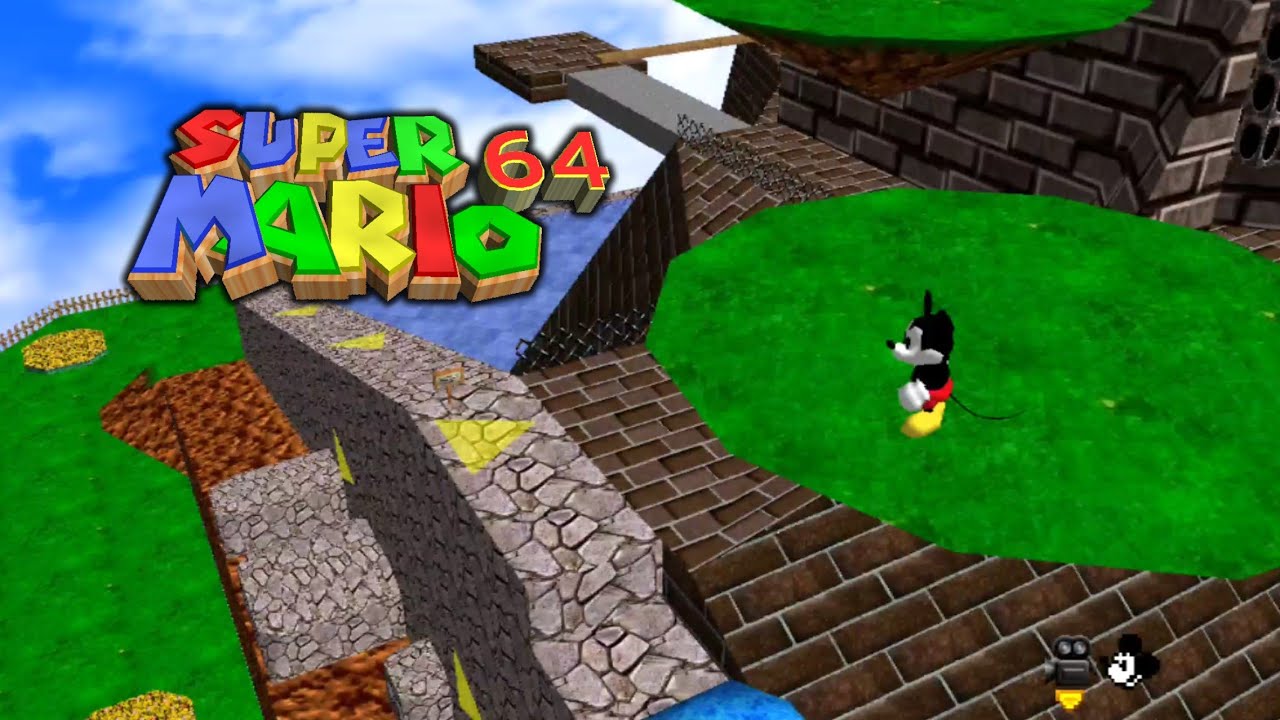 Super Mickey Mouse 64 Skin HD Textures Full Screem 16:9 (Gameplay ...