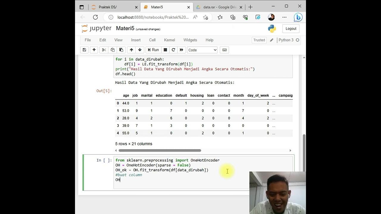 Data Science Python 1 Preprocessing Onehotencoder Youtube