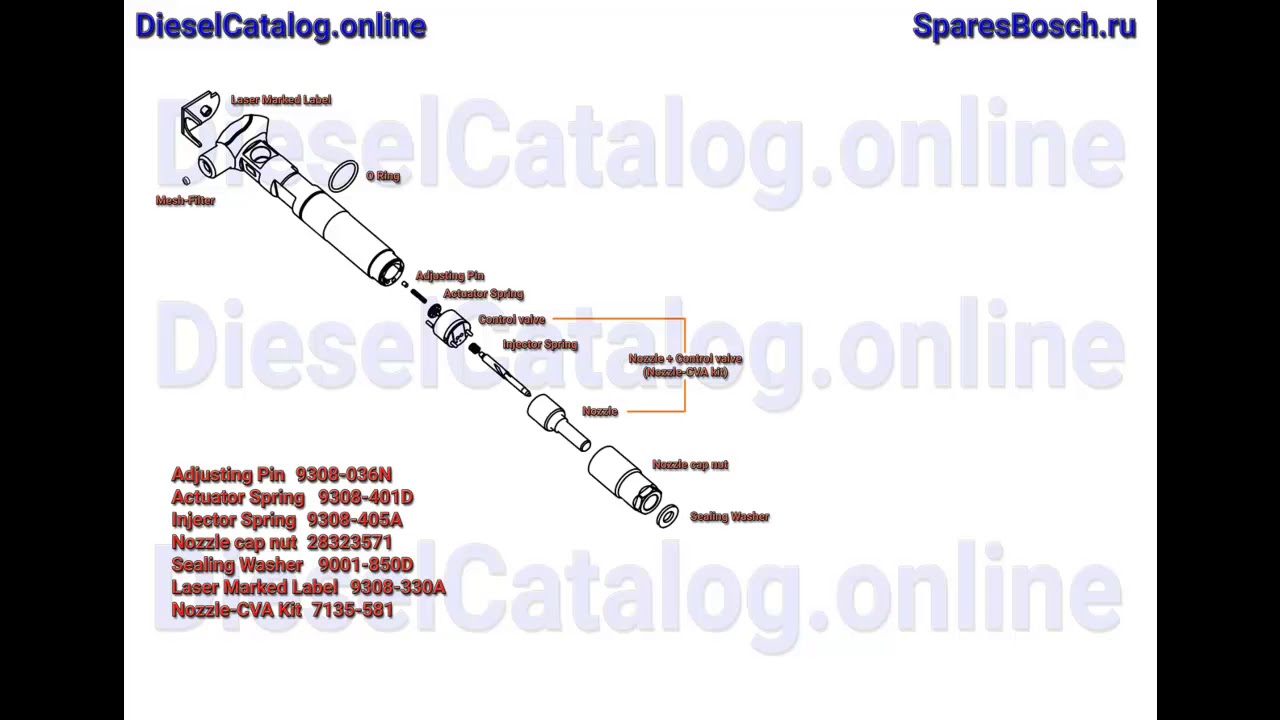 R00101DP Injector Common Rail DELPHI (Peugeot, Citroen, Ford, Fiat ...