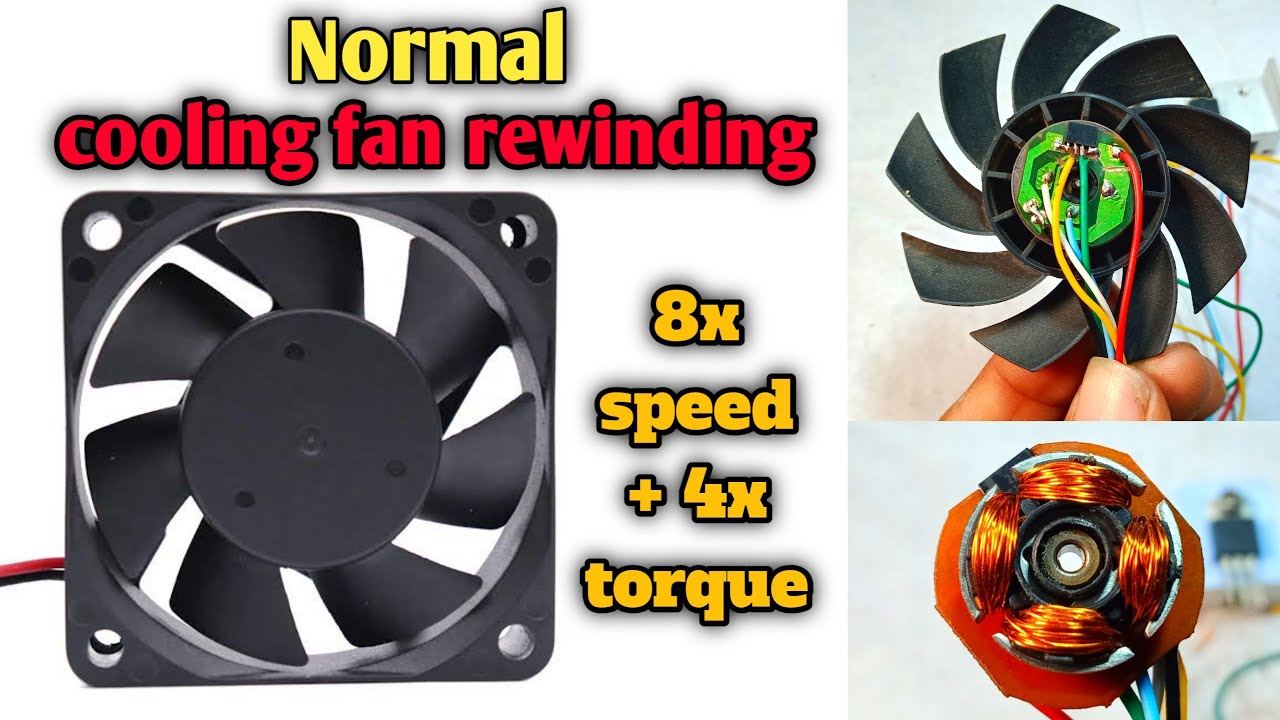 Cooling fan rewinding increase speed and torque. DC motor rewinding. DC ...