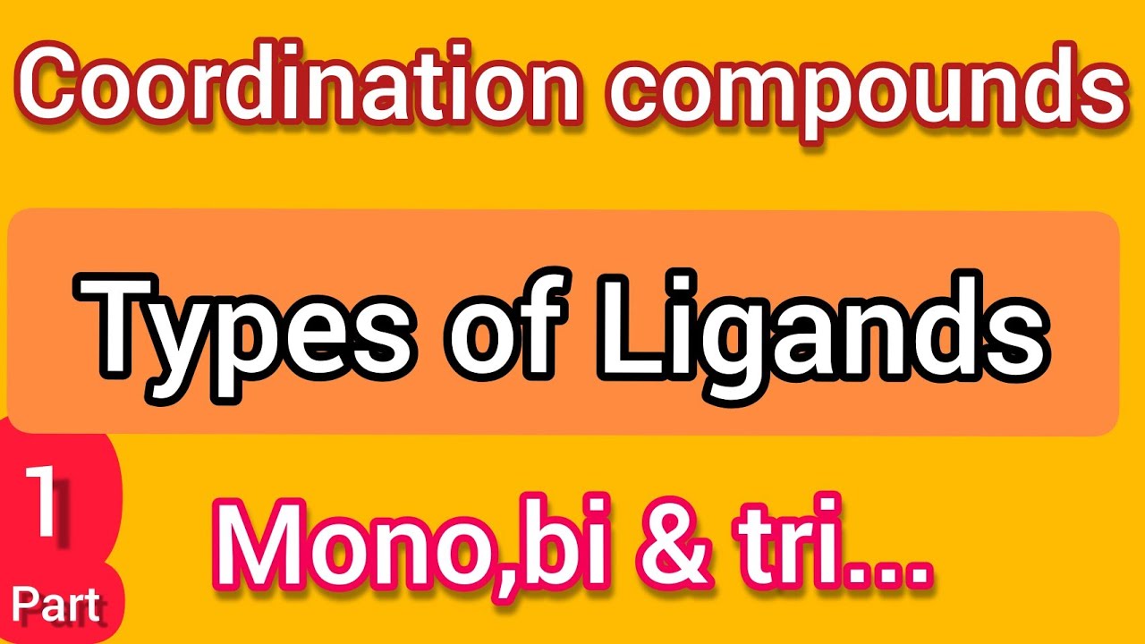 Types of Ligands | Coordination compounds - YouTube