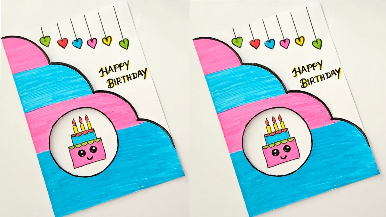 Easy and Beautiful White Paper Birthday Card making ideas/Handmade ...