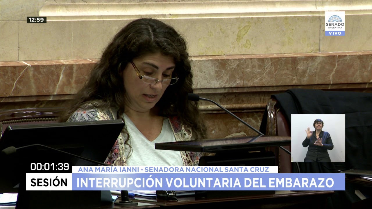 IVE SENADORA ANA MARÍA IANNI 08-08-18 - YouTube