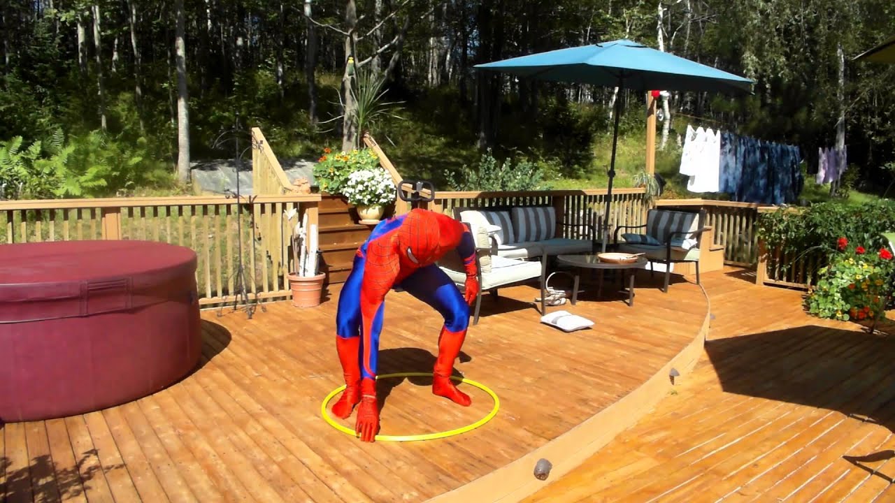 Spider-Man hula hooping - YouTube