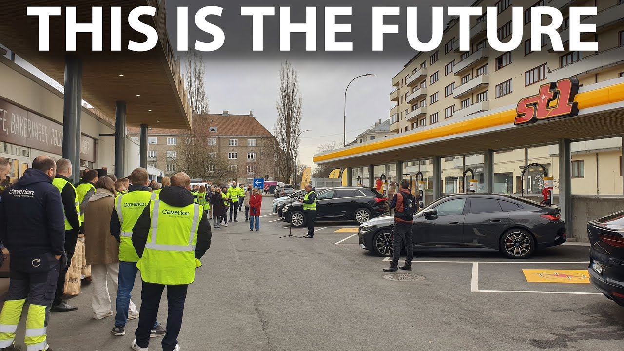 Shell/St1 station replaced all gas pumps with 12 Kempower chargers ...