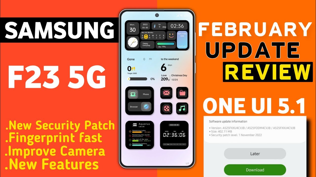 Samsung F23 5G : New Software Update🔥| OneUI 5.1 Update A52s|What's New ...