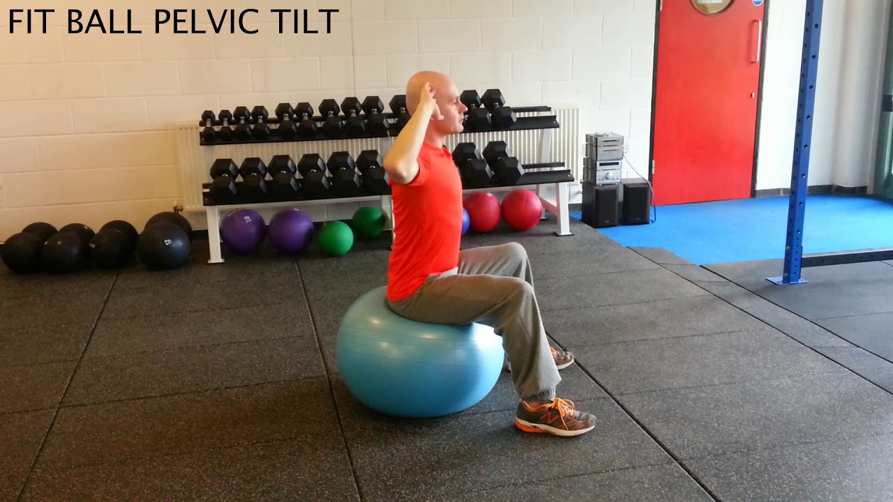 Fit Ball Pelvic Tilt - YouTube