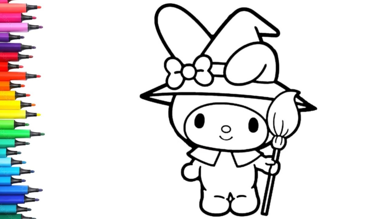 Halloween My Melody | My Melody Drawing, Painting & Coloring For Kids ...