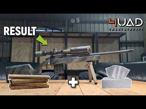 I made a Sniper Rifle Stock out of Scrap Wood and Tissue Paper