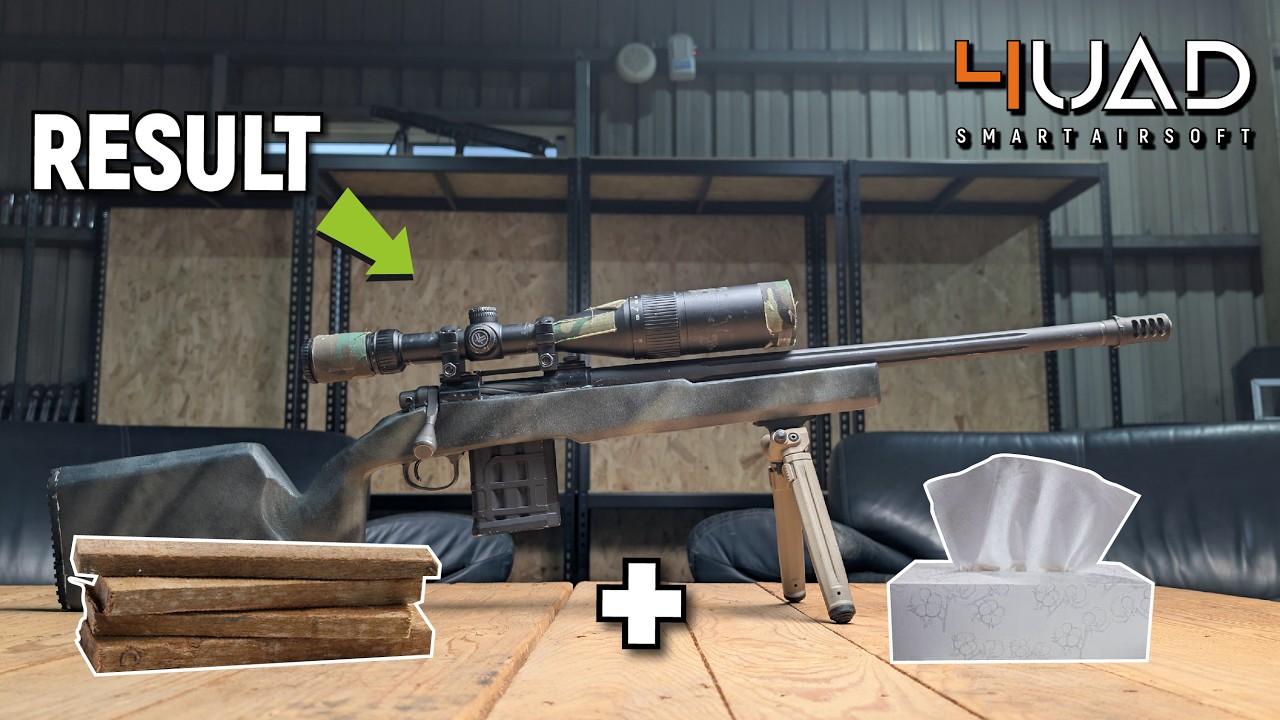I made a Sniper Rifle Stock out of Scrap Wood and Tissue Paper - YouTube