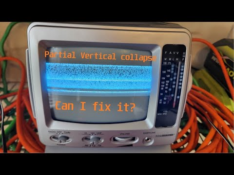 my portable CRT has partial vertical collapse - Can I fix it? - YouTube