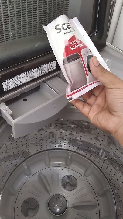 washing machine cleaning with LG ScaLGo powder - YouTube
