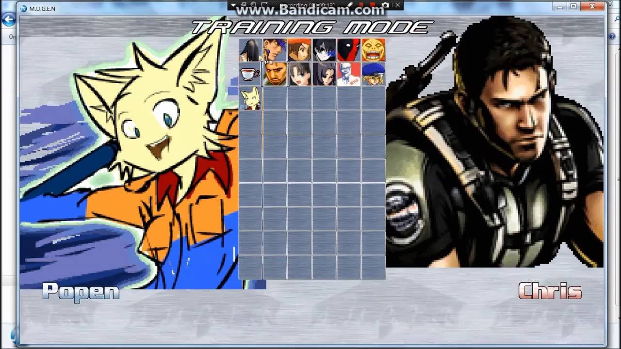 Work In Progress: Popen (my OC) for MUGEN - YouTube
