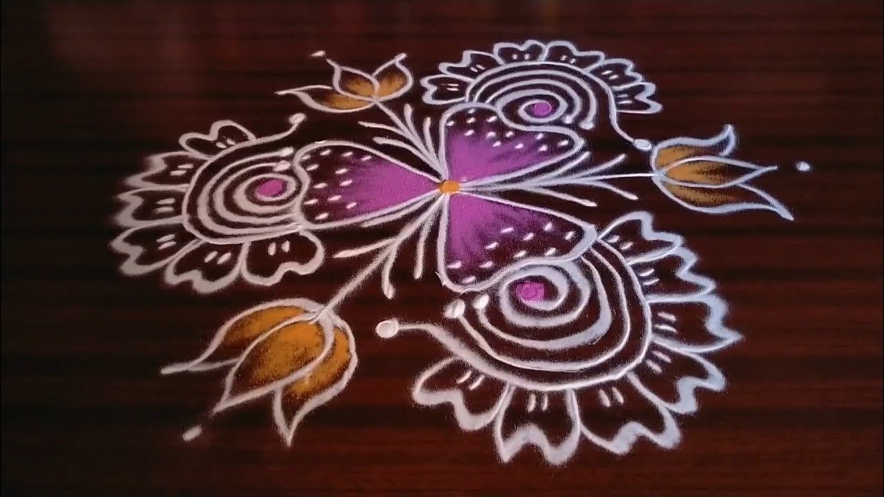 Beautiful Friday rangoli designs with 3×2 dots / Daily kolam designs ...