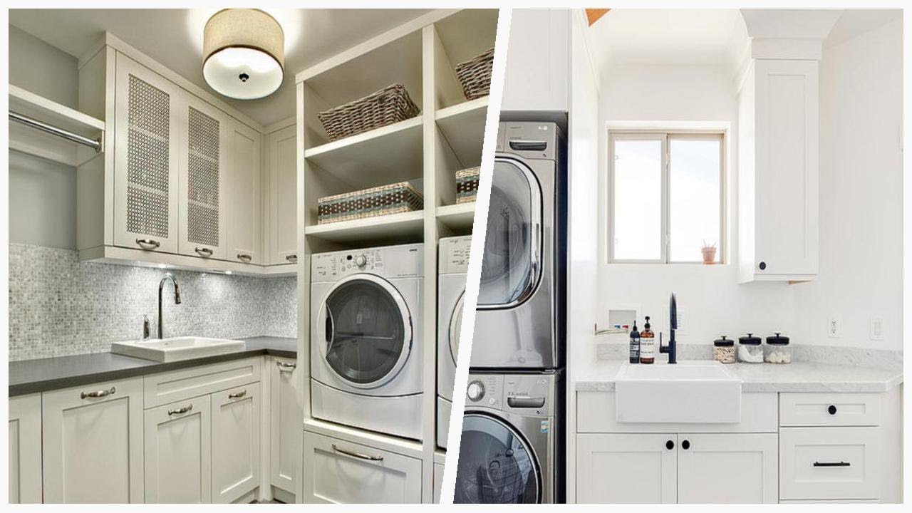 75 All Cabinet Finishes Laundry Room With Gray Countertops Design Ideas ...