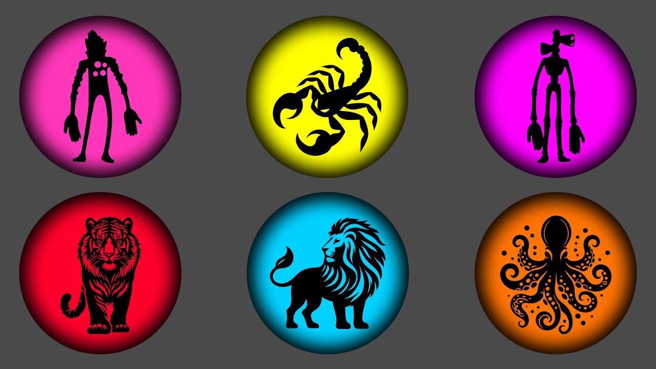 Siren Head and Skibidi Toilet : Paintbrush Head, Scorpio, Tiger, Lion ...