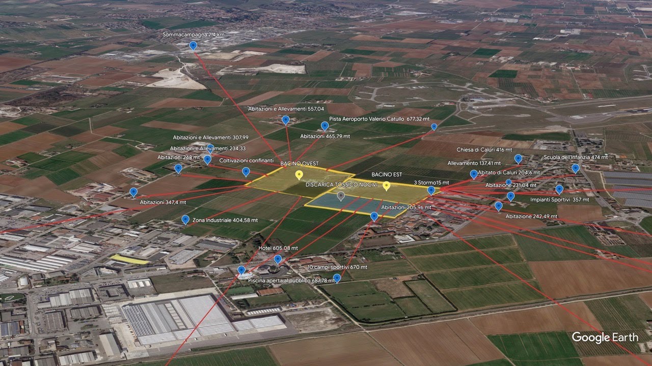 Discarica Amianto Aerial View a Villafranca di Verona Caluri - YouTube