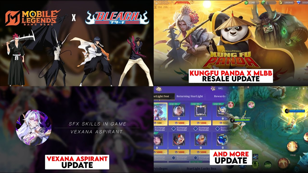 MLBB X BLEACH | VEXANA ASPIRANT 4TH | KUNG FU PANDA X MLBB UPDATE | AND ...