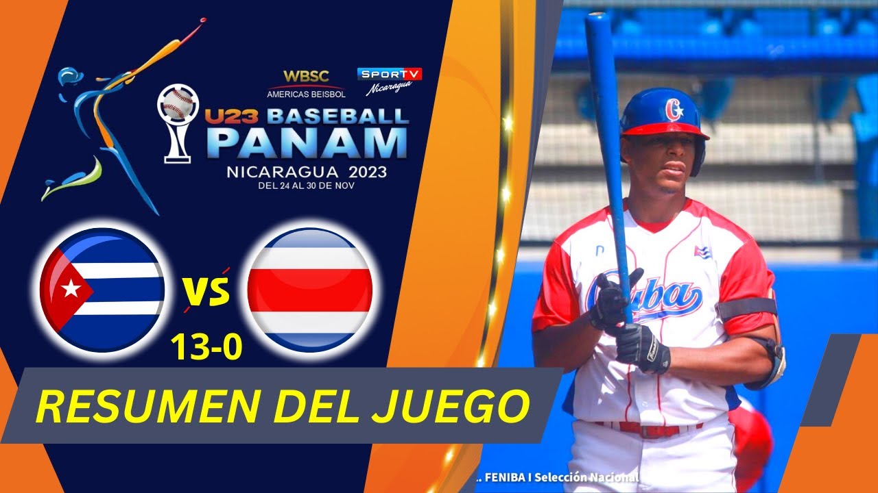 Cuba vs Costa Rica RESUMEN Premundial U23 WBSC 25 11 2023 - YouTube