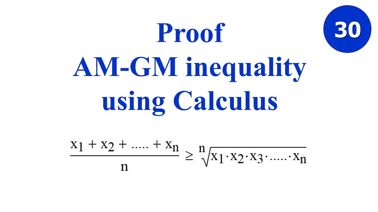 Clip 1419 : 30 Calculus I Must Know AM-GM inequality - YouTube