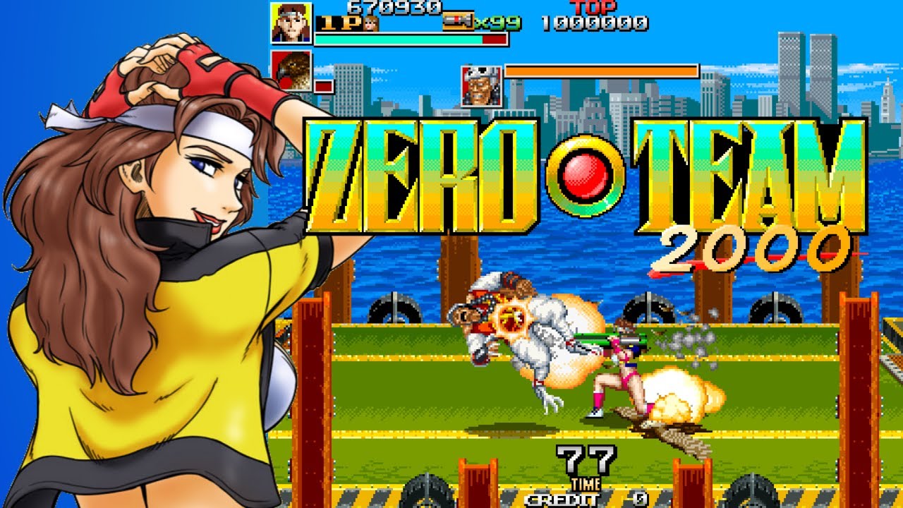 【開掛系列】街機遊戲 - Zero Team 2000 零式戰隊 沒有火箭炮解決不了的東西，如果有，那就再來一發吧! Spin純通關 (有用作弊cheat code) Seibu 1993 ...