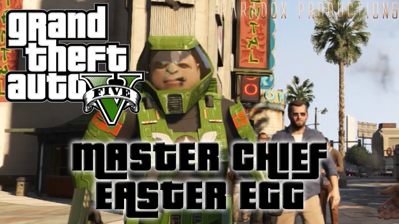 Grand Theft Auto V - Master Chief Easter Egg - YouTube