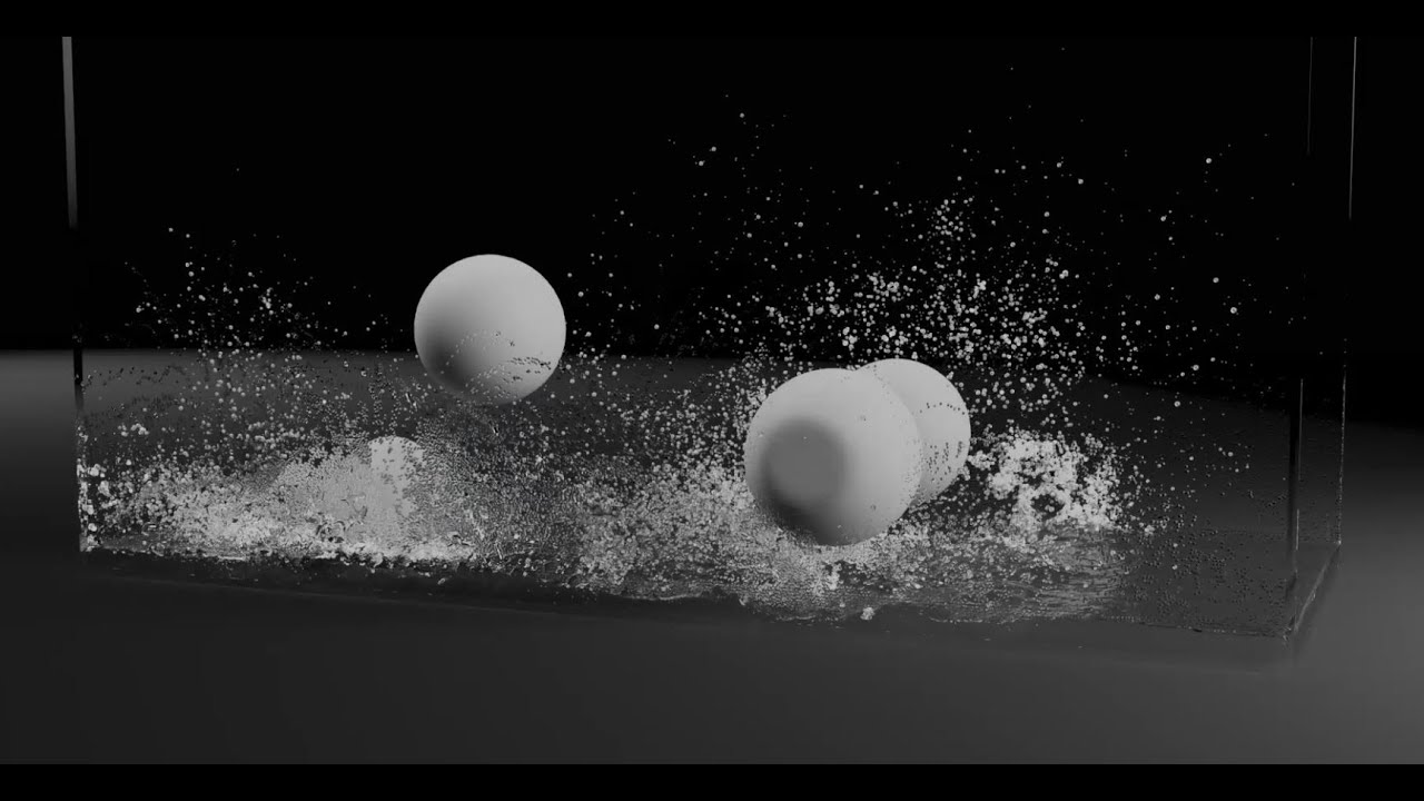 3d Soft Body and Water Splash Experiment - Tyflow, PhoenixFD, 3dsmax ...