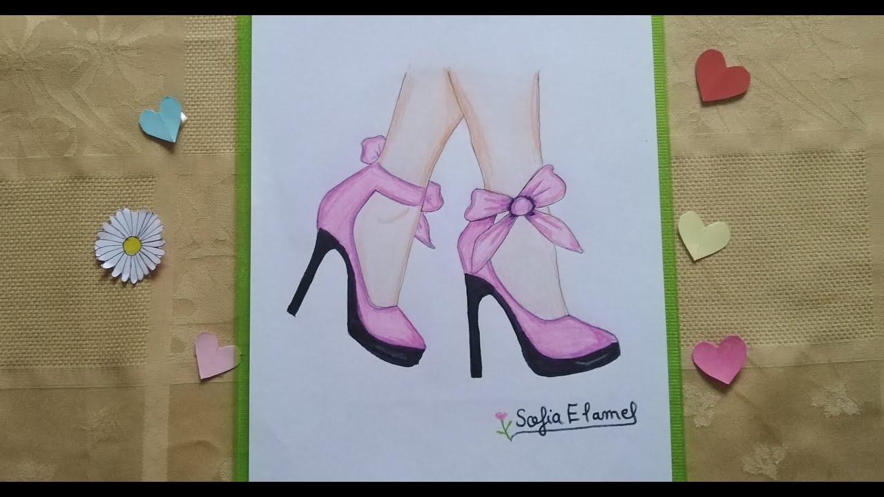 Comment dessiner des chaussures talons /Easy drawing - YouTube