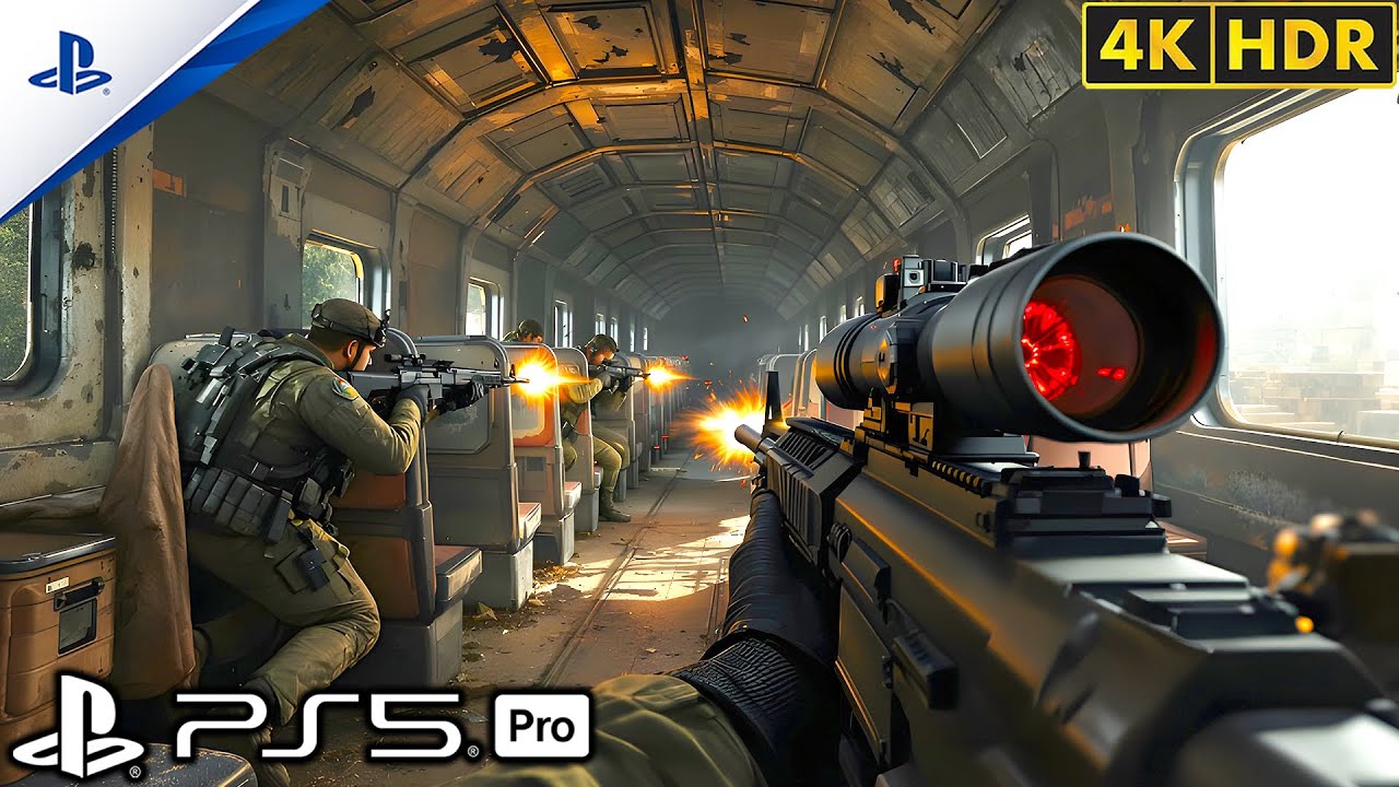 (PS5) FREIGHT TRAIN ATTACK | Ultra Realistic Gameplay [4K60FPSHDR] Call ...