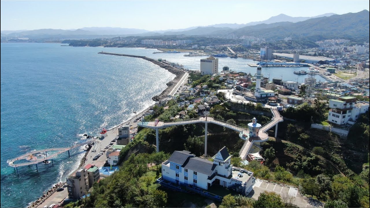 [Healing Travel] 강원동해 묵호 등대마을/논골길 드론영상 1080HD [Mukho lighthouse ...
