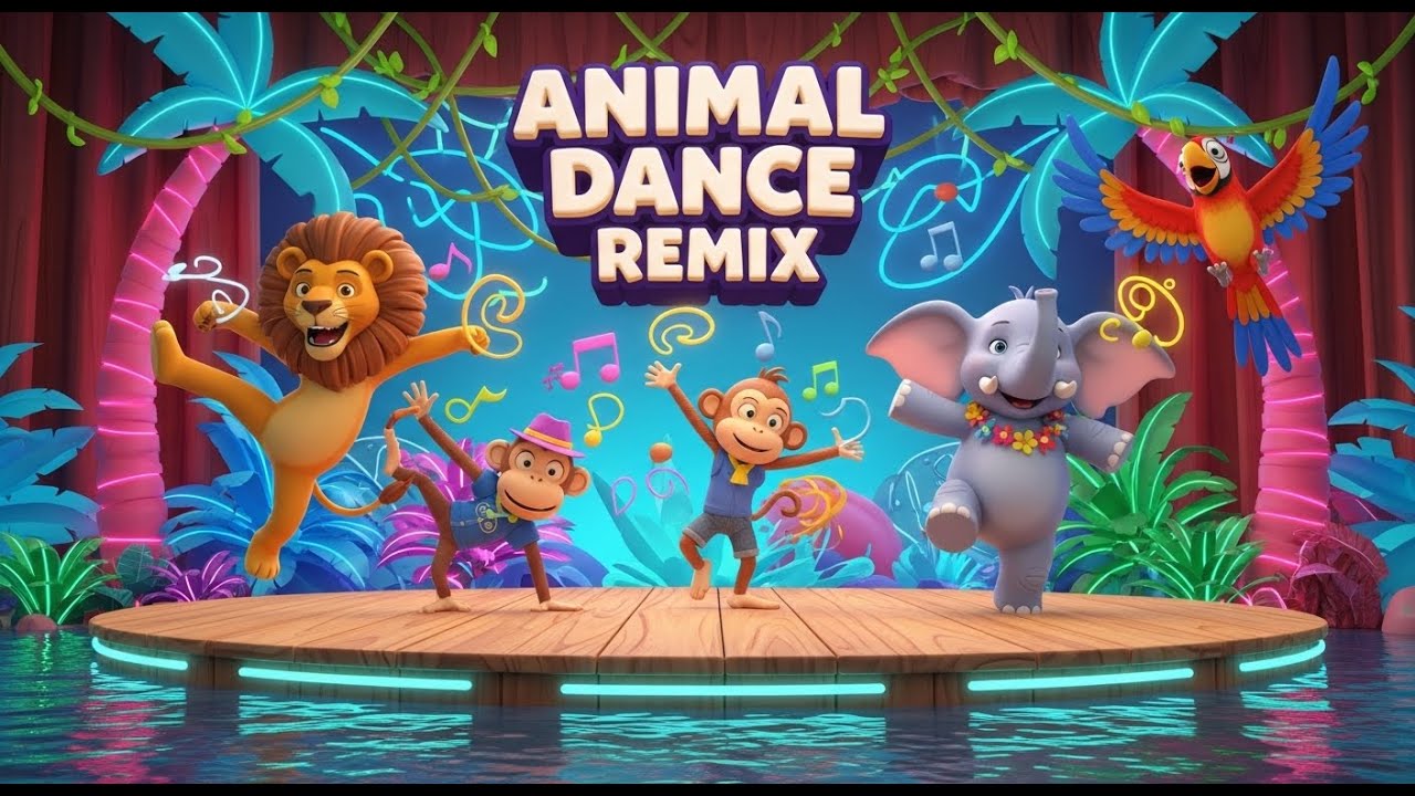 Animal Dance Remix | Fun Animal Moves for Kids | Animagic Studio - YouTube