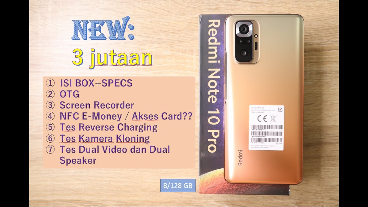 Xiaomi Redmi Note 10 Pro 6/64 GB - 8/128 GB-Unboxing-Tes OTG,NFC,Kamera ...