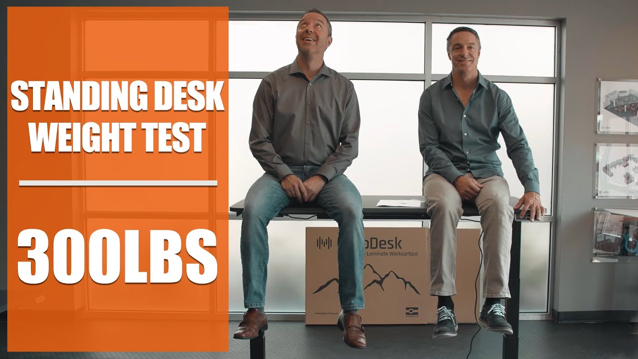 Standing Desk Lifting Weight Test - 300lbs + | MojoDesk - YouTube