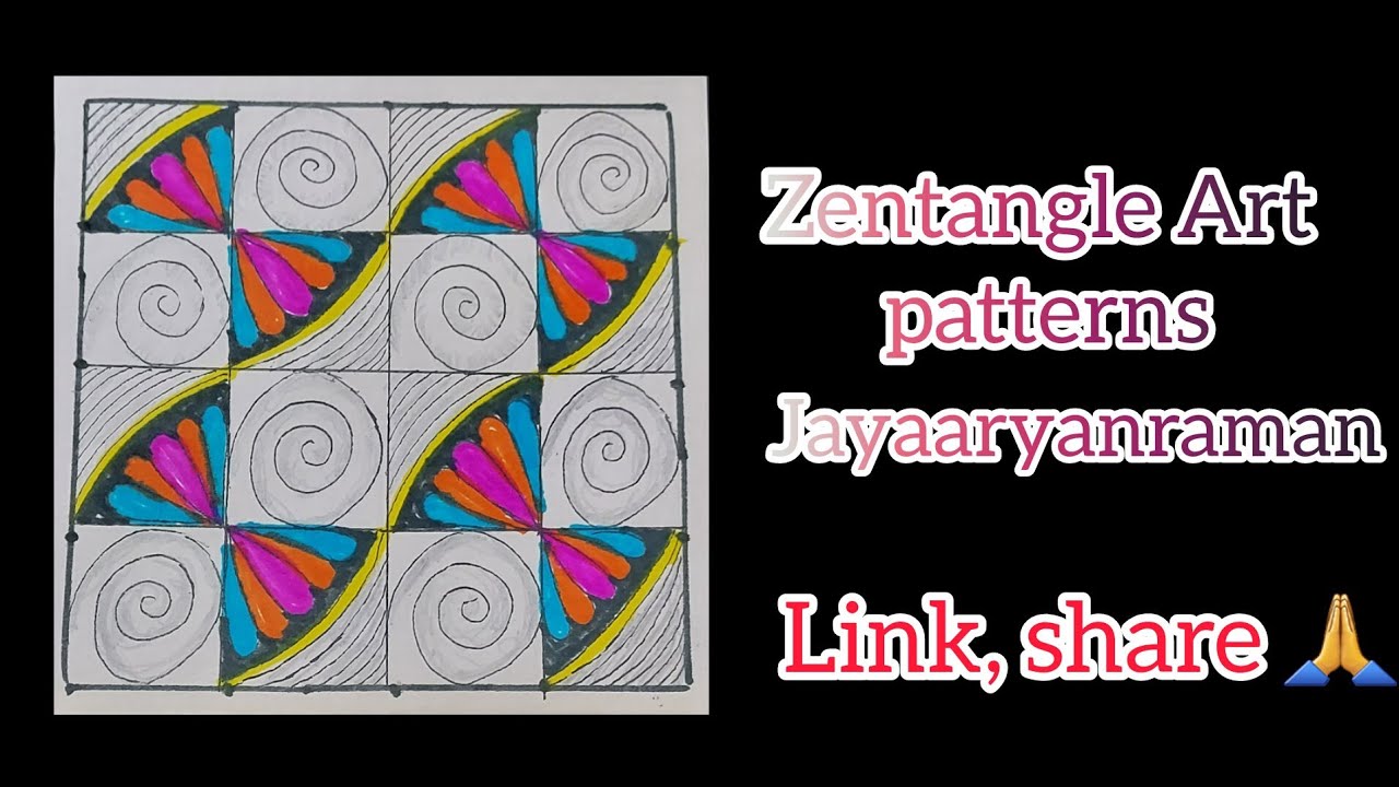 Colourfull Zentangle Art/Easy Zentangle Art/Zentangle Art - YouTube