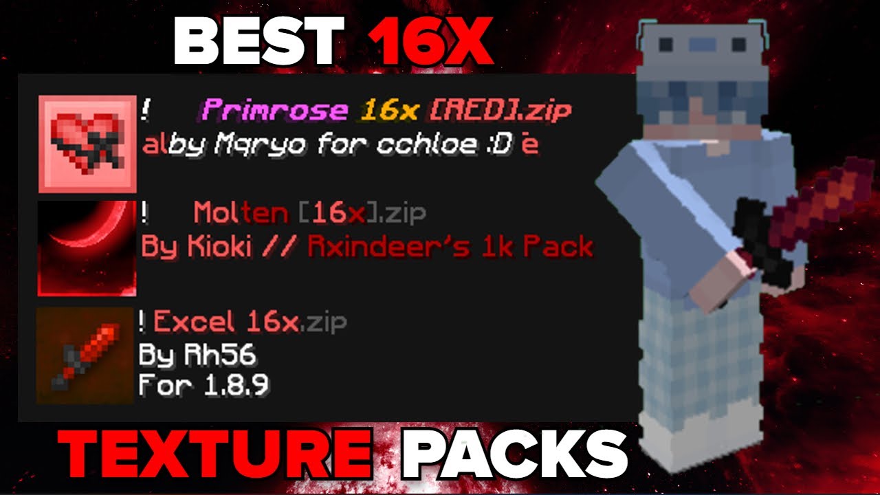 Best Red 16x Textures For PVP - YouTube