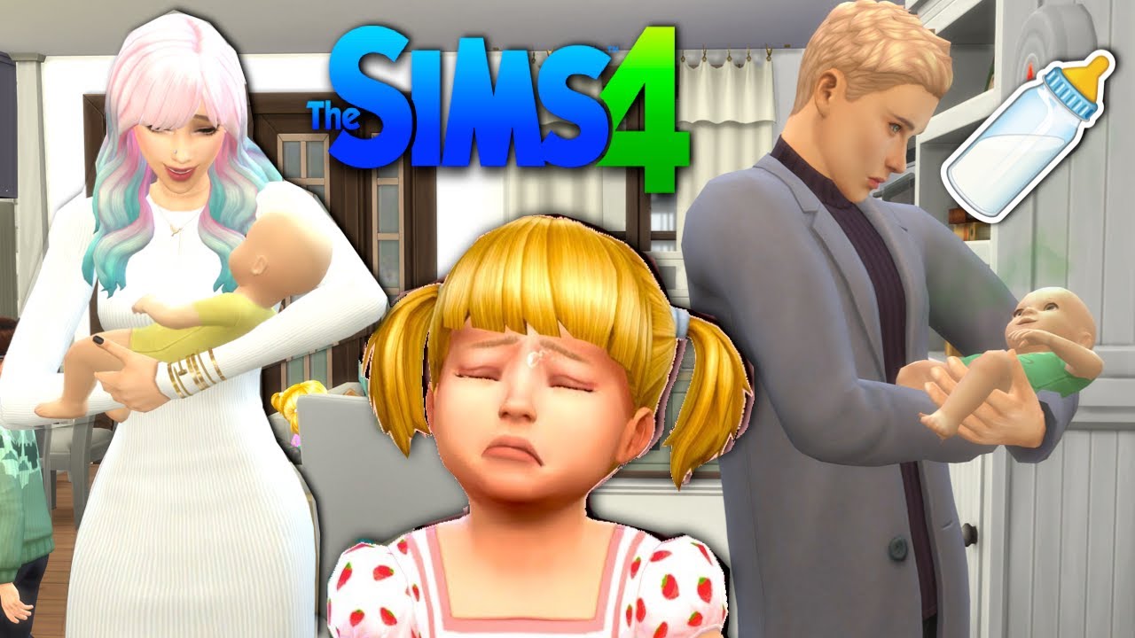 Titi has Twins in Sims 4 - Baby Goldie is Jealous of the Babies! - YouTube