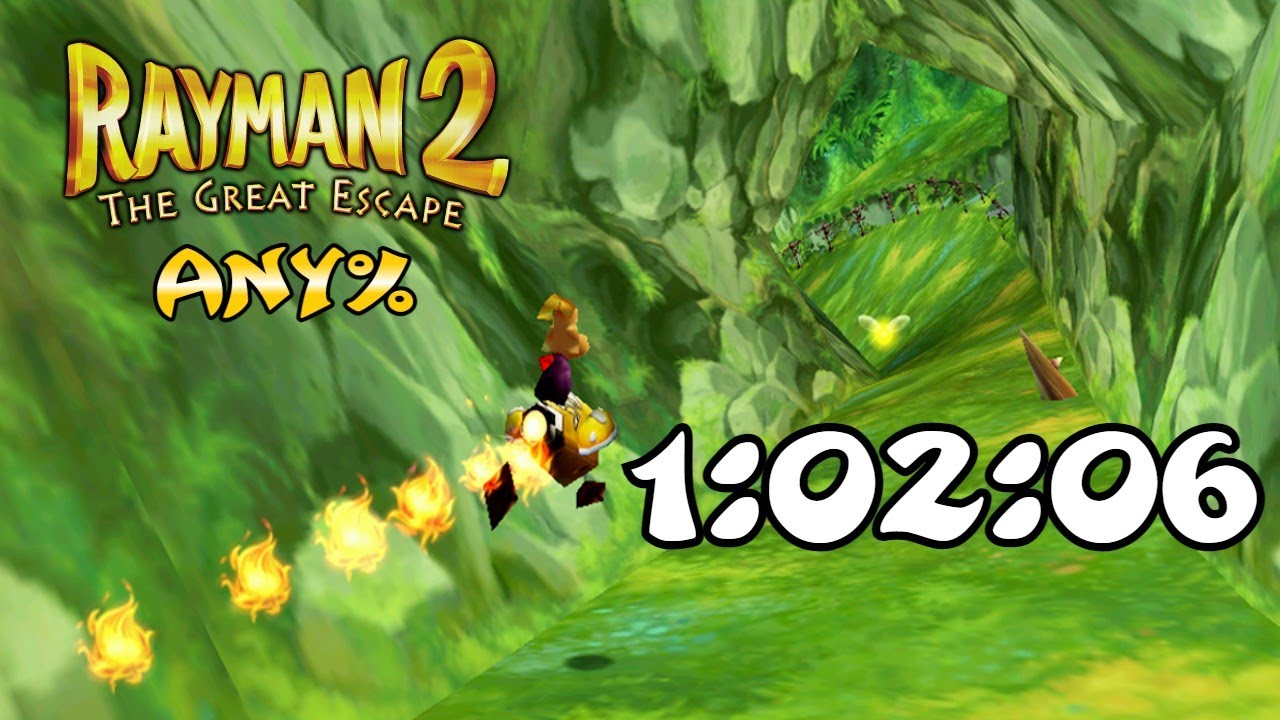 Rayman 2: The Great Escape (PC) Any% Speedrun in 1:02:06 - YouTube